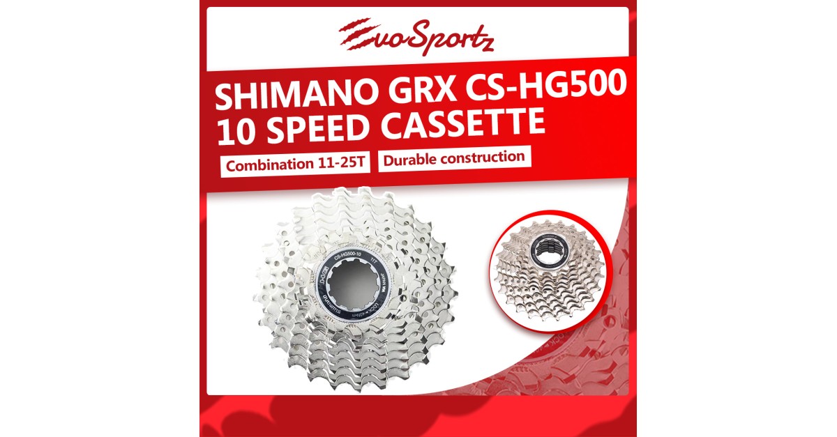 Shimano GRX CS-HG500 10 Speed Cassette | EvoSportz Singapore