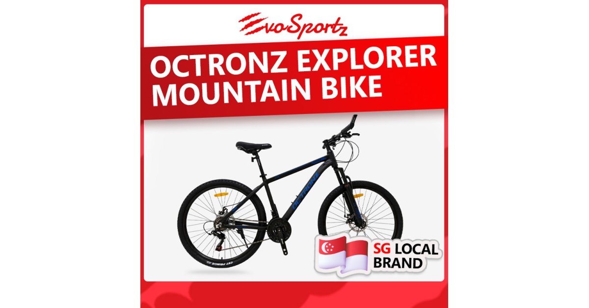Octronz eXplorer Mountain Bike (X27 Black-Blue) | EvoSportz Singapore